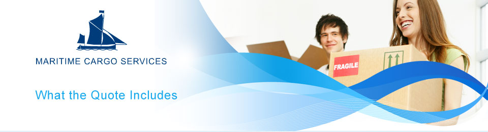 Maritime Cargo - Quote: What's included